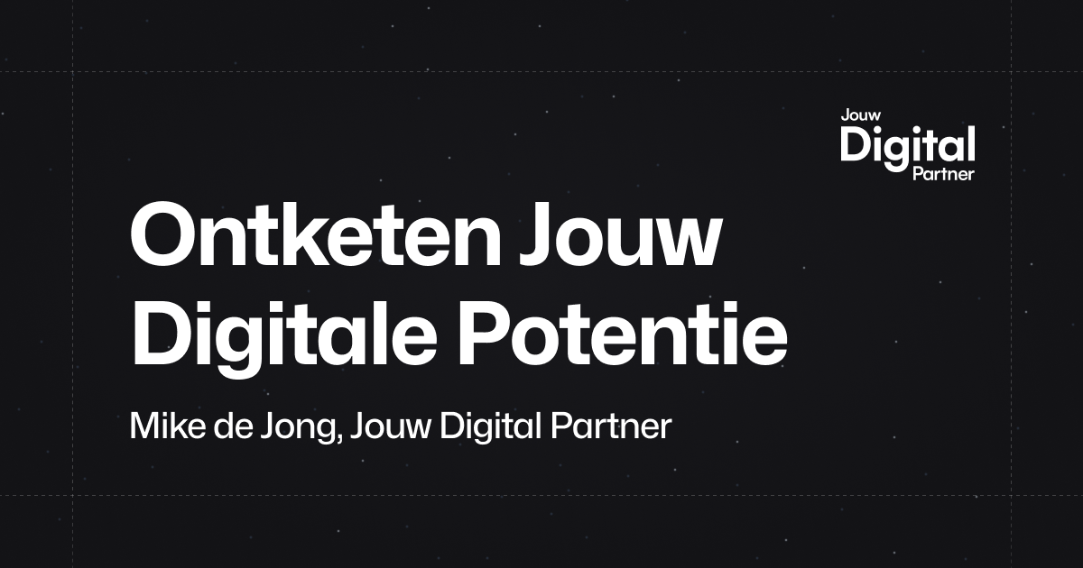 Mike de Jong, Jouw Digital Partner - Design & Development